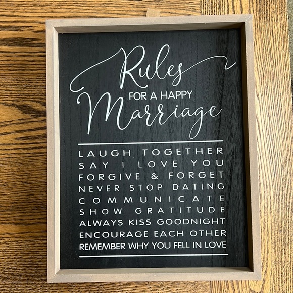 Wall Decor | Nwt Happy Marriage Sign | Poshmark